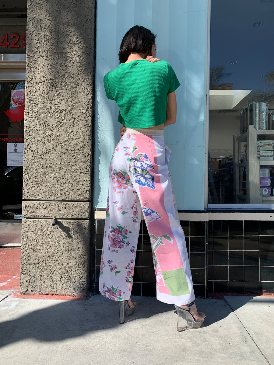 Lake Side Patchwork Grass Feed Pants – 3 Women