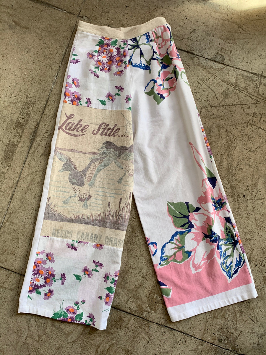 Lake Side Patchwork Grass Feed Pants – 3 Women